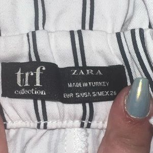 Zara | Shorts | Nwot Zara Trf Collection Pinstripe Paper Bag ...